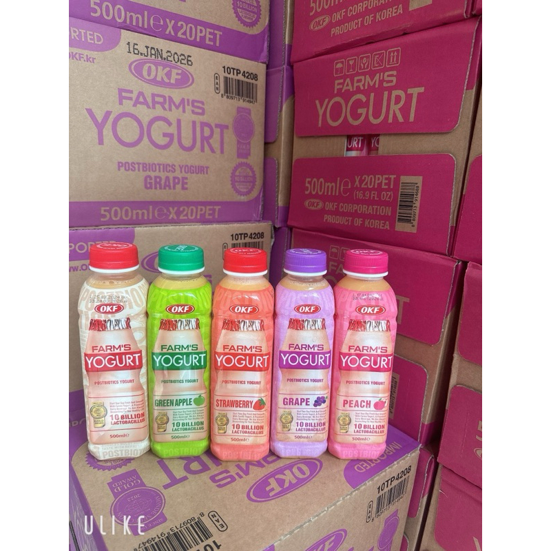 NƯỚC SỮA CHUA HÀN QUỐC OKF FARM'S YOGURT TRÁI CÂY 500ML | Shopee Việt Nam