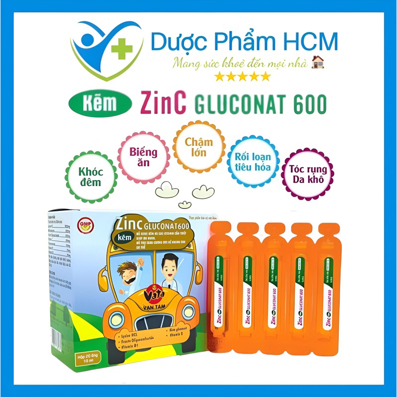 [Chính hãng] Zinc Gluconat 600 - Giúp bổ sung kẽm và vitamin giúp bé ăn ...