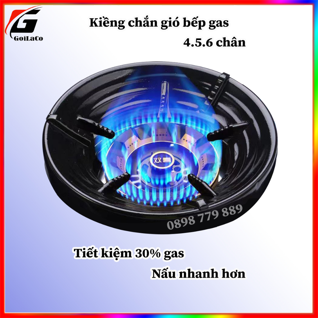 Kiềng chắn gió bếp gas, loại 4 - 5 - 6 chân, Tiết kiệm 30% Gas, chống ...