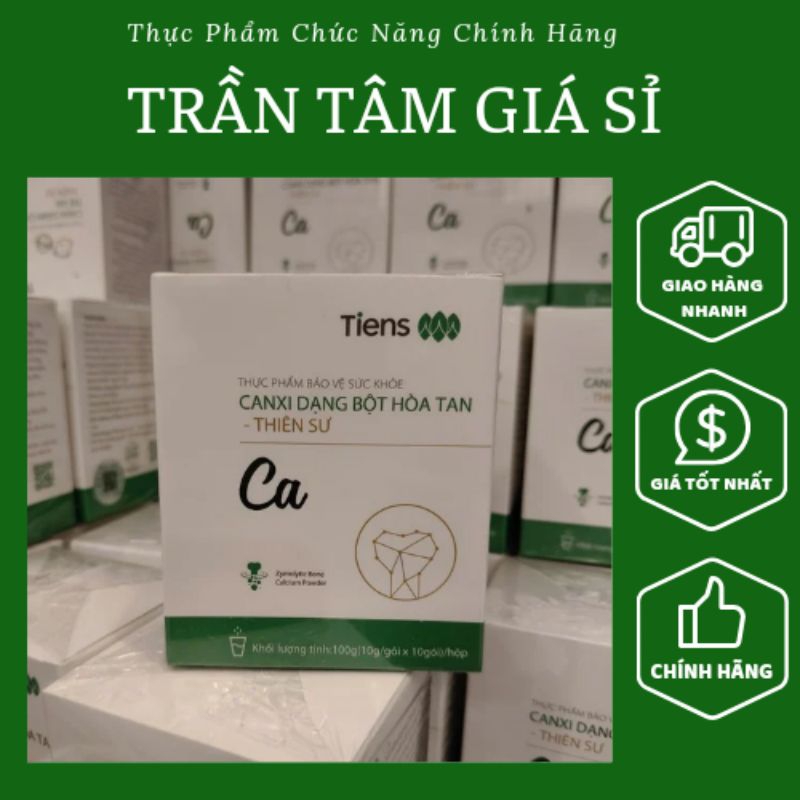 Canxi Tiens thiên sư 1 hộp 10 gói. bột canxi hòa tan giúp bổ sung canxi ...