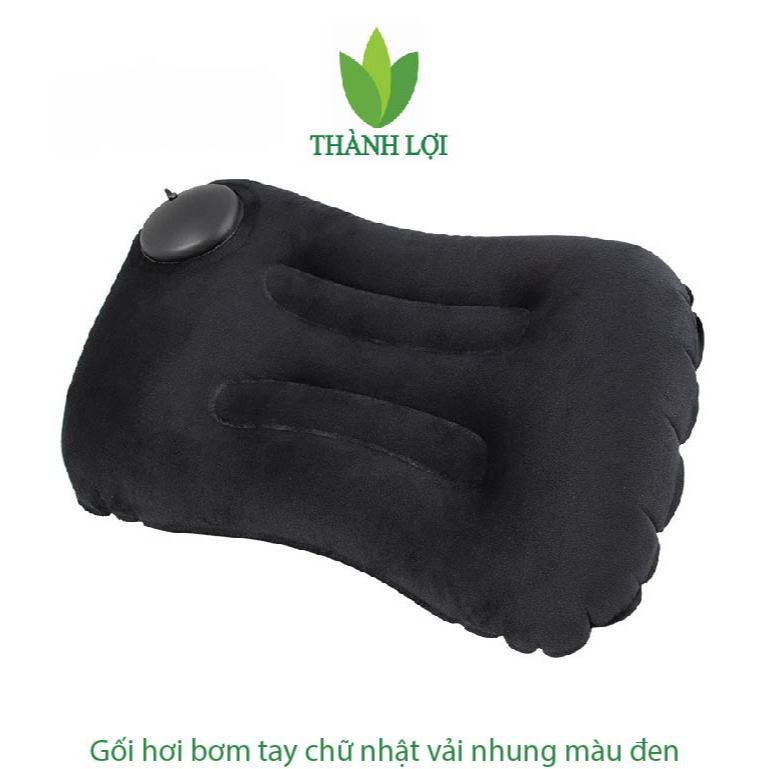 Gối hơi chữ nhật, gối ngủ văn phòng, gối tựa lưng, vải nhung, vải hình ...