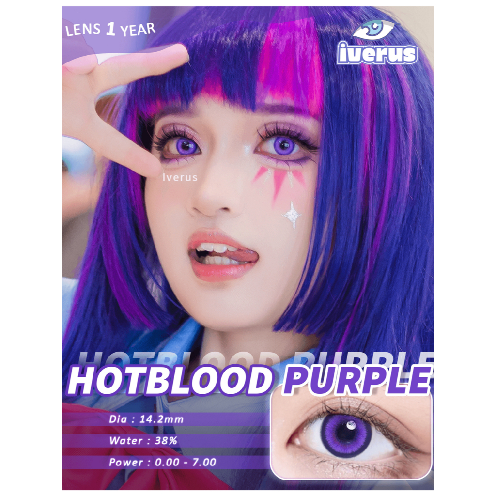 Một cặp kính áp tròng cosplay - lens cosplay hotblood giãn tròng 14.2mm ...