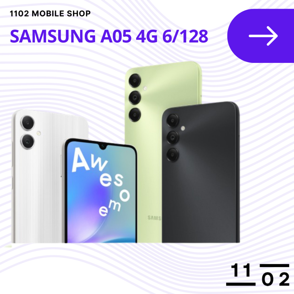 Điện thoại Samsung Galaxy A05 4G 6/128Gb - Bảo Hành Chính Hãng - 1102 Mobile | Shopee Việt Nam