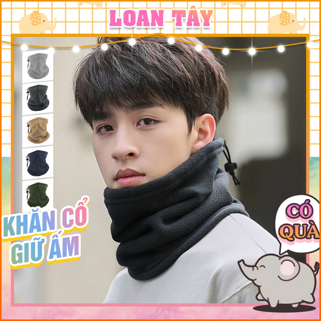 Khăn Len Quàng Cổ Snood Dây Rút Dáng Ống Kiêm Nón Len Style Hàn Nam Nữ ...