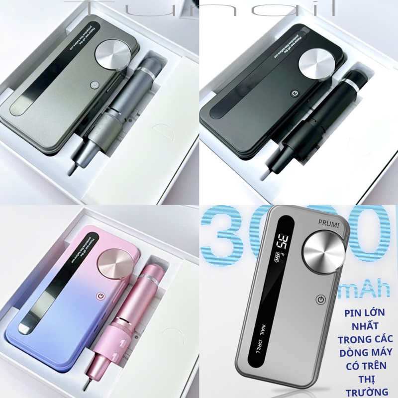 Máy Mài móng tích điện Nail Dirll M50 siêu êm khoẻ Pin trâu 12 tiếng đủ ...