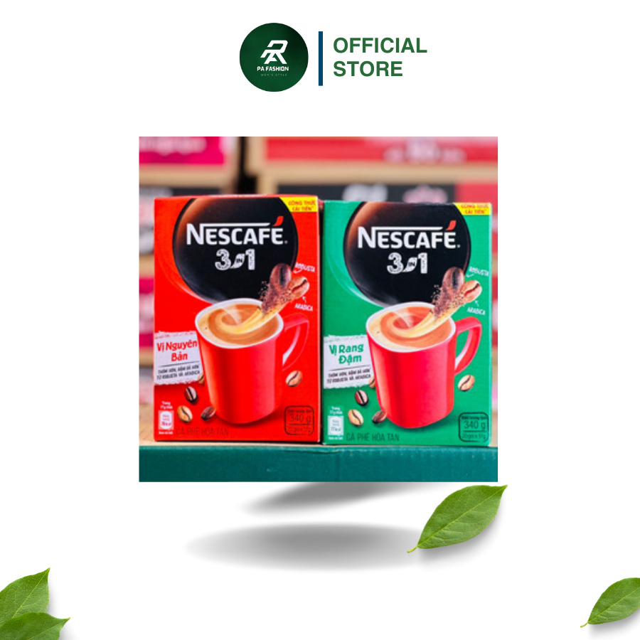 cà phê NESCAFE 3 IN 1 HỘP 340G (20 GÓI) VỊ NGUYÊN BẢN/ VỊ RANG ĐẬM | Shopee Việt Nam
