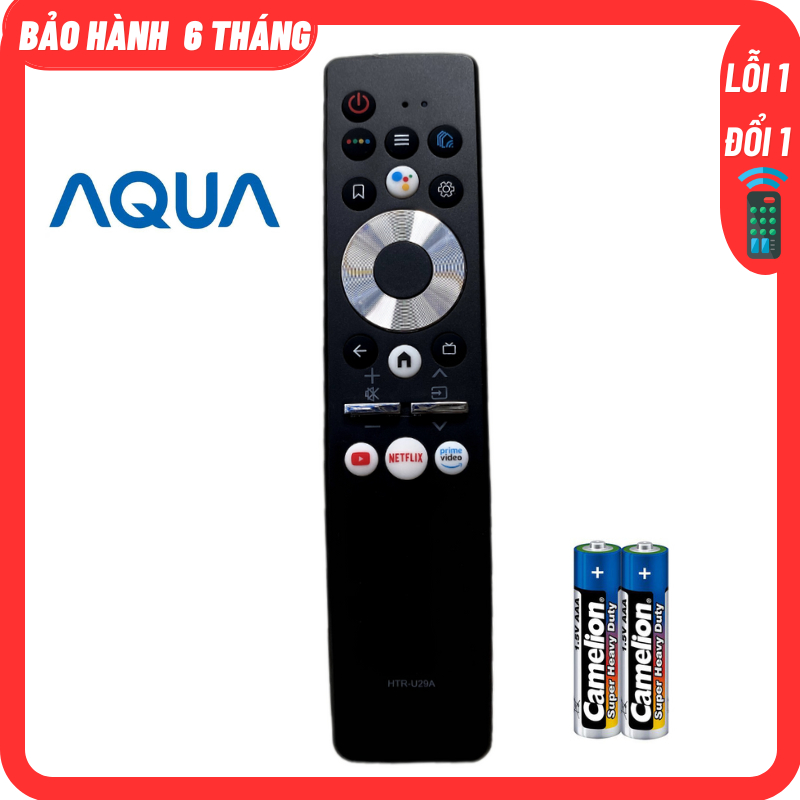 Điều khiển Tivi AQUA giọng nói HTR-U29A kèm Pin Remote tivi | Shopee ...