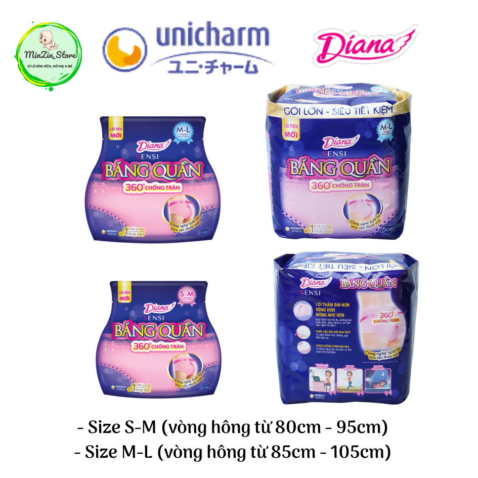 BVS Băng vệ sinh dạng quần Diana Sensi gói 12 miếng | Shopee Việt Nam