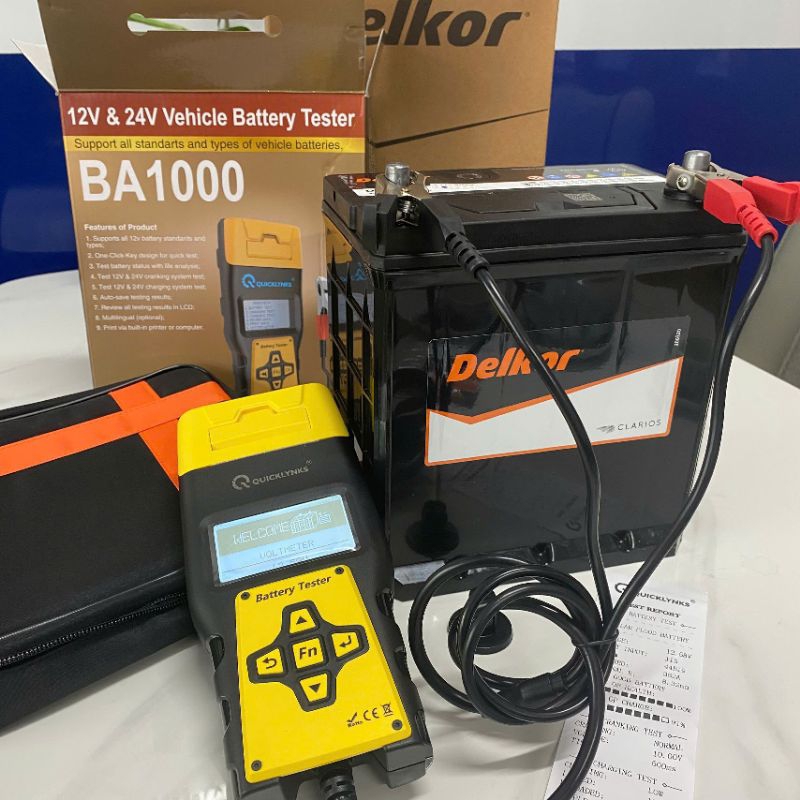 Máy kiểm tra ắc quy có in giấy Quicklynks BA1000 với chức năng đo CCA ...