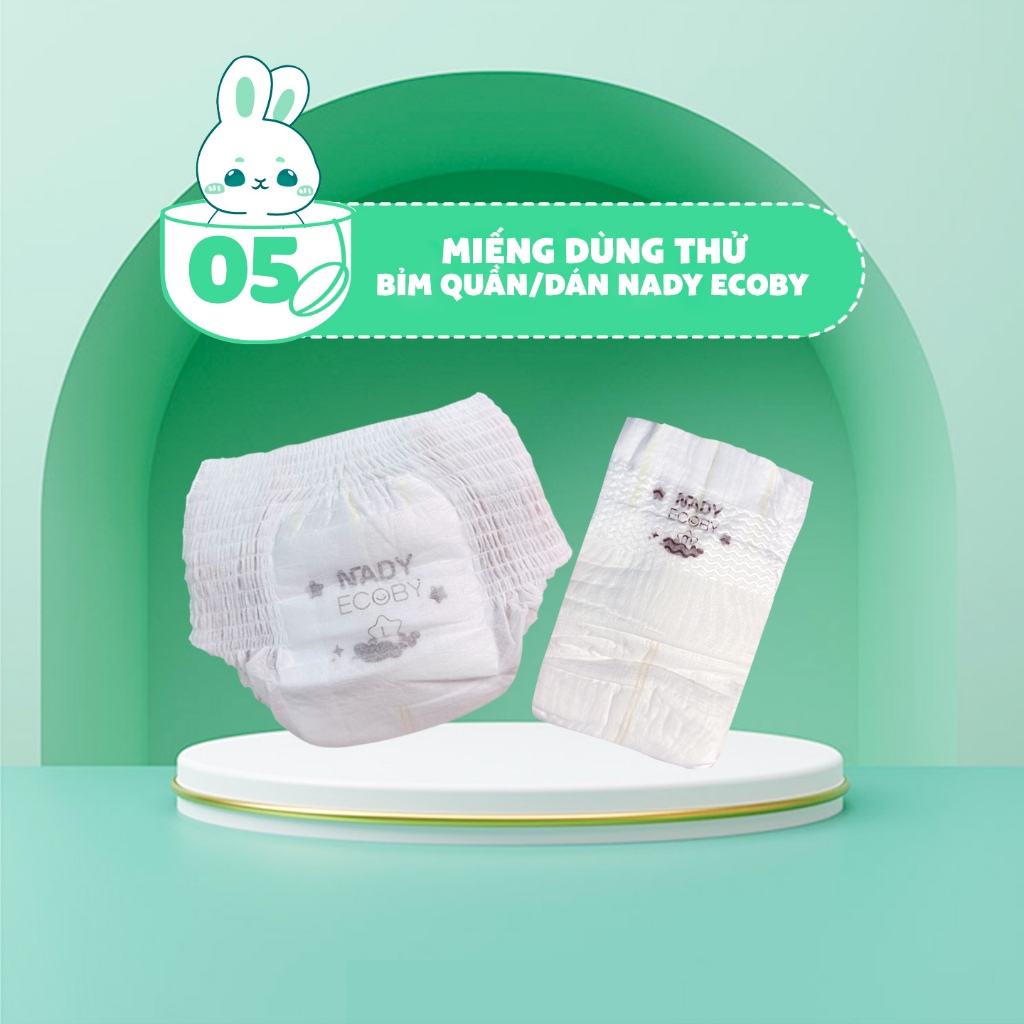 5 miếng dùng thử bỉm quần/dán NADY Ecoby đủ size | Shopee Việt Nam