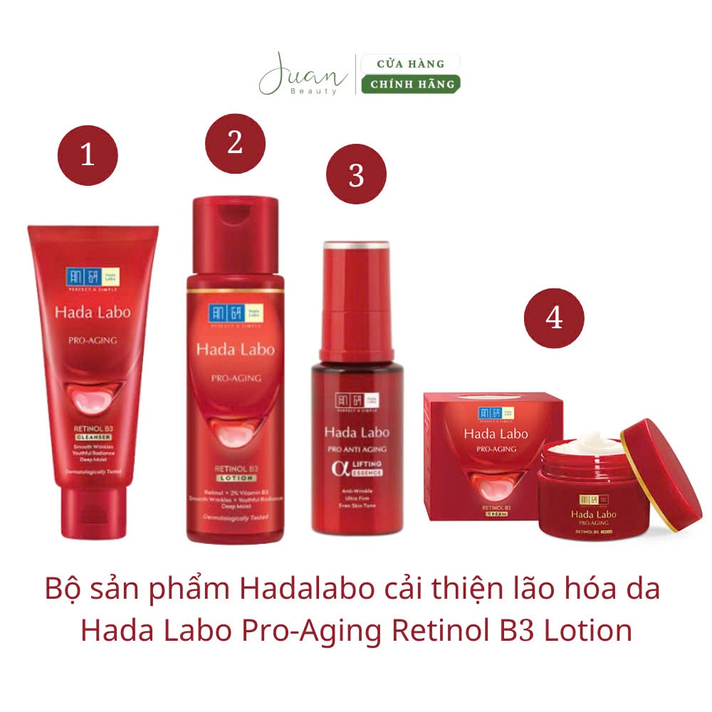 BỘ SẢN PHẨM 4 MÓN HADALABO cải thiện dấu hiệu lão hóa - Hada Labo Pro ...