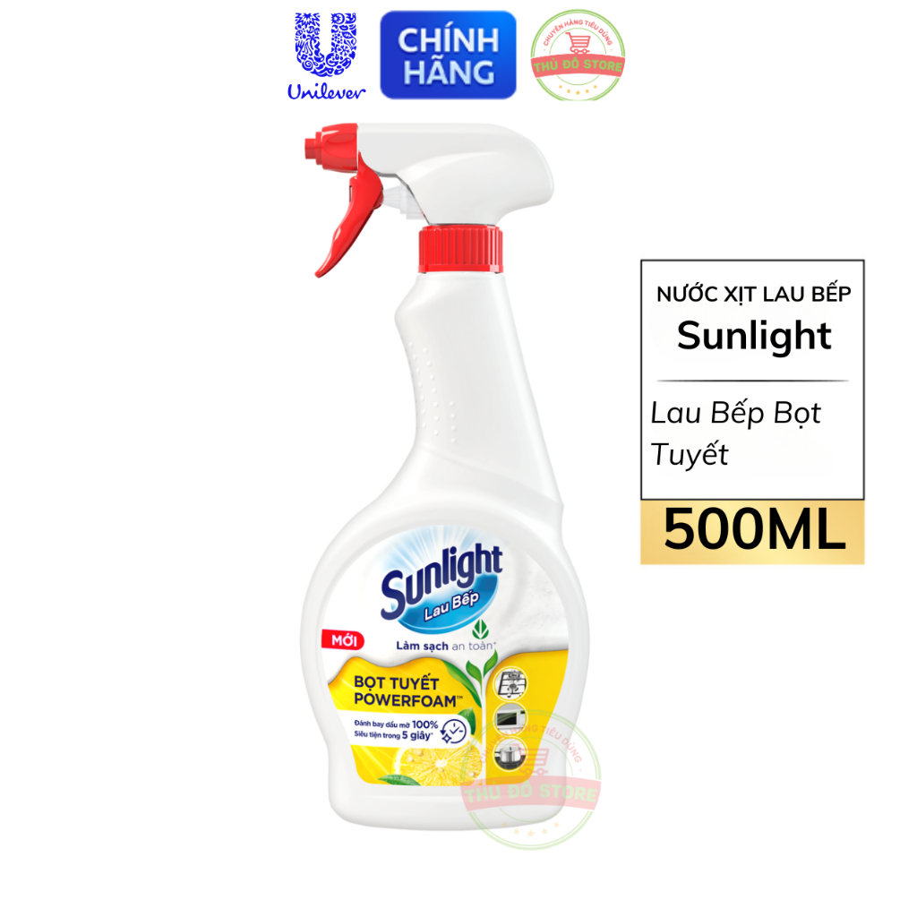 Nước Xịt Sunlight Lau Bếp Lau Bếp Bọt Tuyết POWERFOAM - Chai 500ML ...