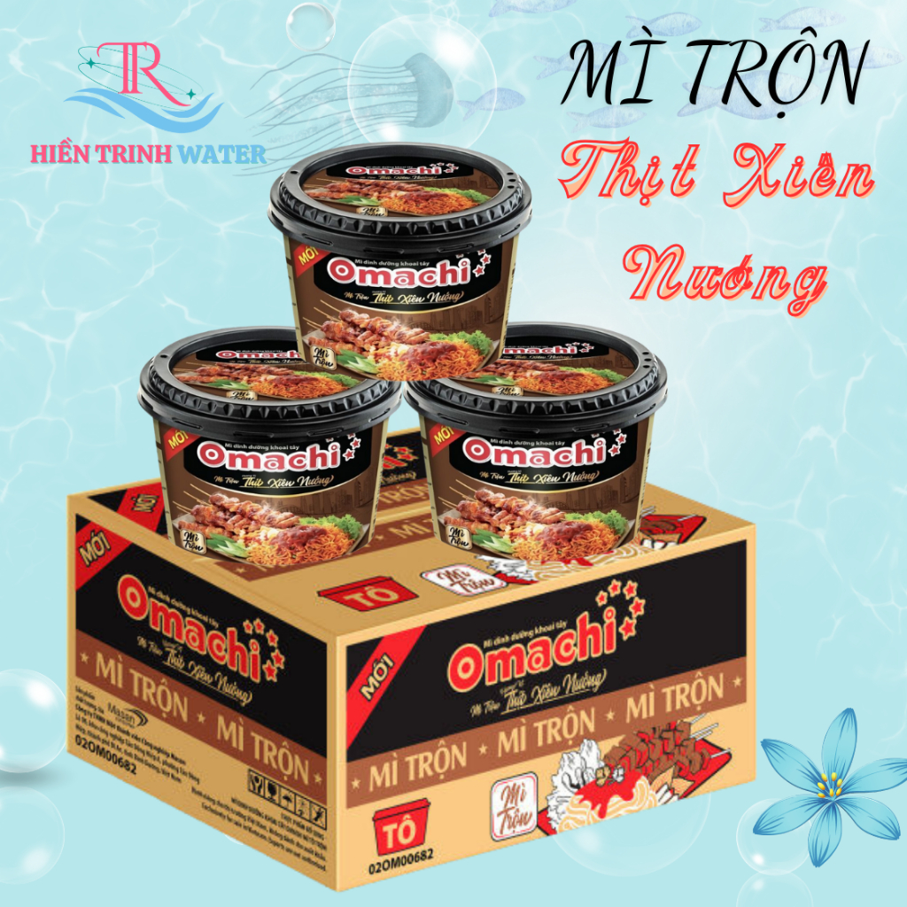 Mì Tô Trộn Omachi Thịt Xiên Nướng Siêu Ngon (12 tô x 95g) | Shopee Việt Nam