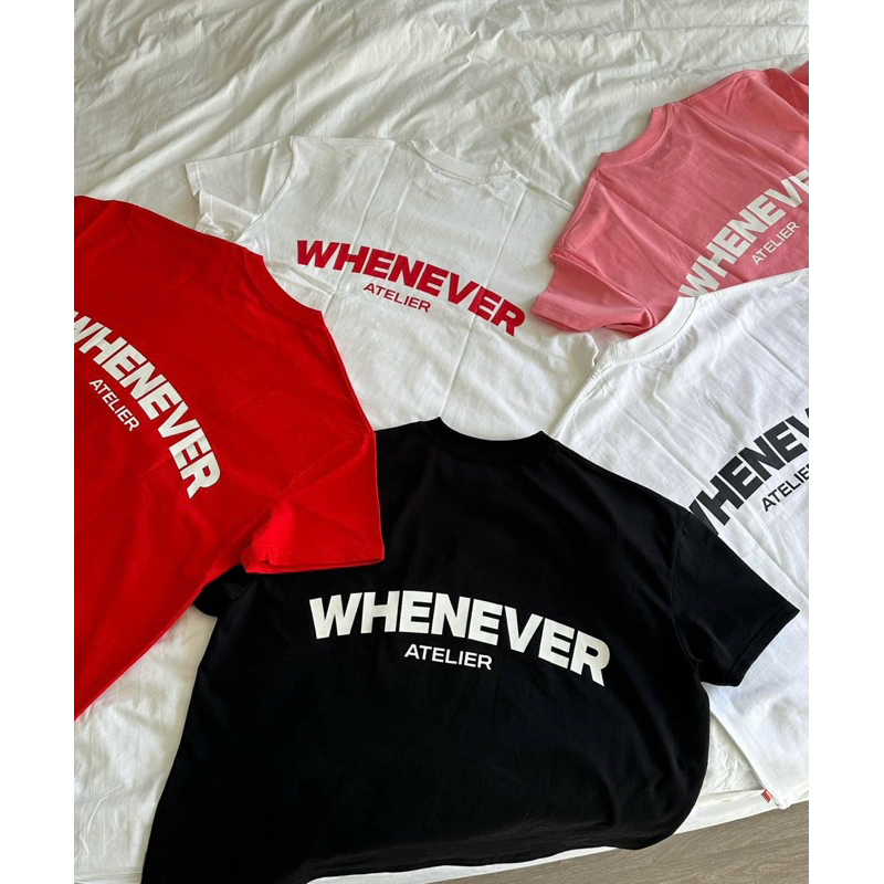 Áo Thun WHENEVER ATELIER BASIC Nhiều Màu (Tặng kèm túi vải bố canvas ...
