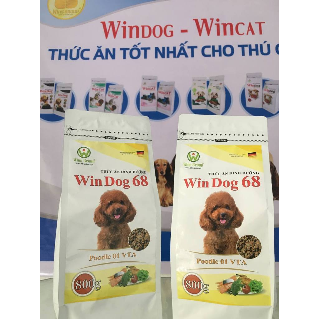 Thức ăn hạt cho chó Poodle và các dòng chó nhỏ - Windog 68 gói 800Gr ...