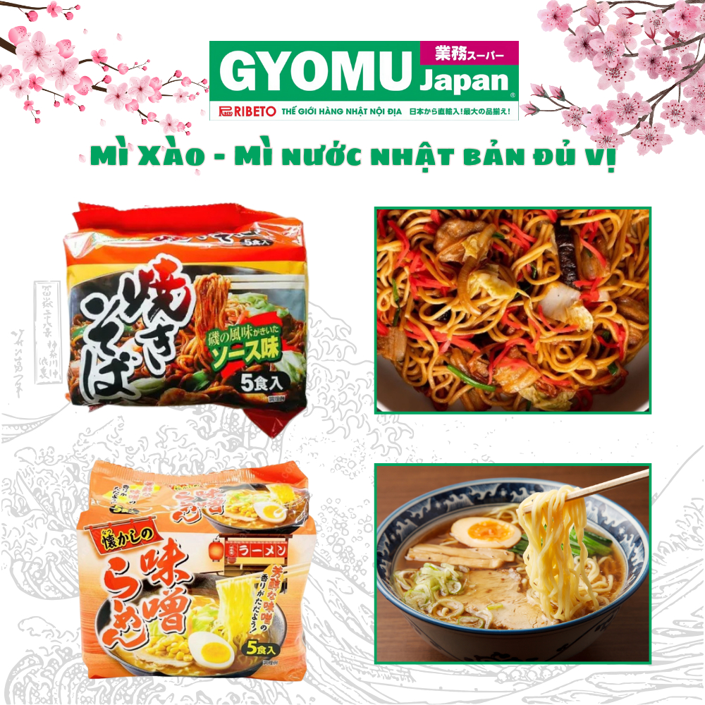 Mì xào kiểu nhật yakisoba, mì somen, mì ramen ăn liền đủ vị Nhật Bản ...