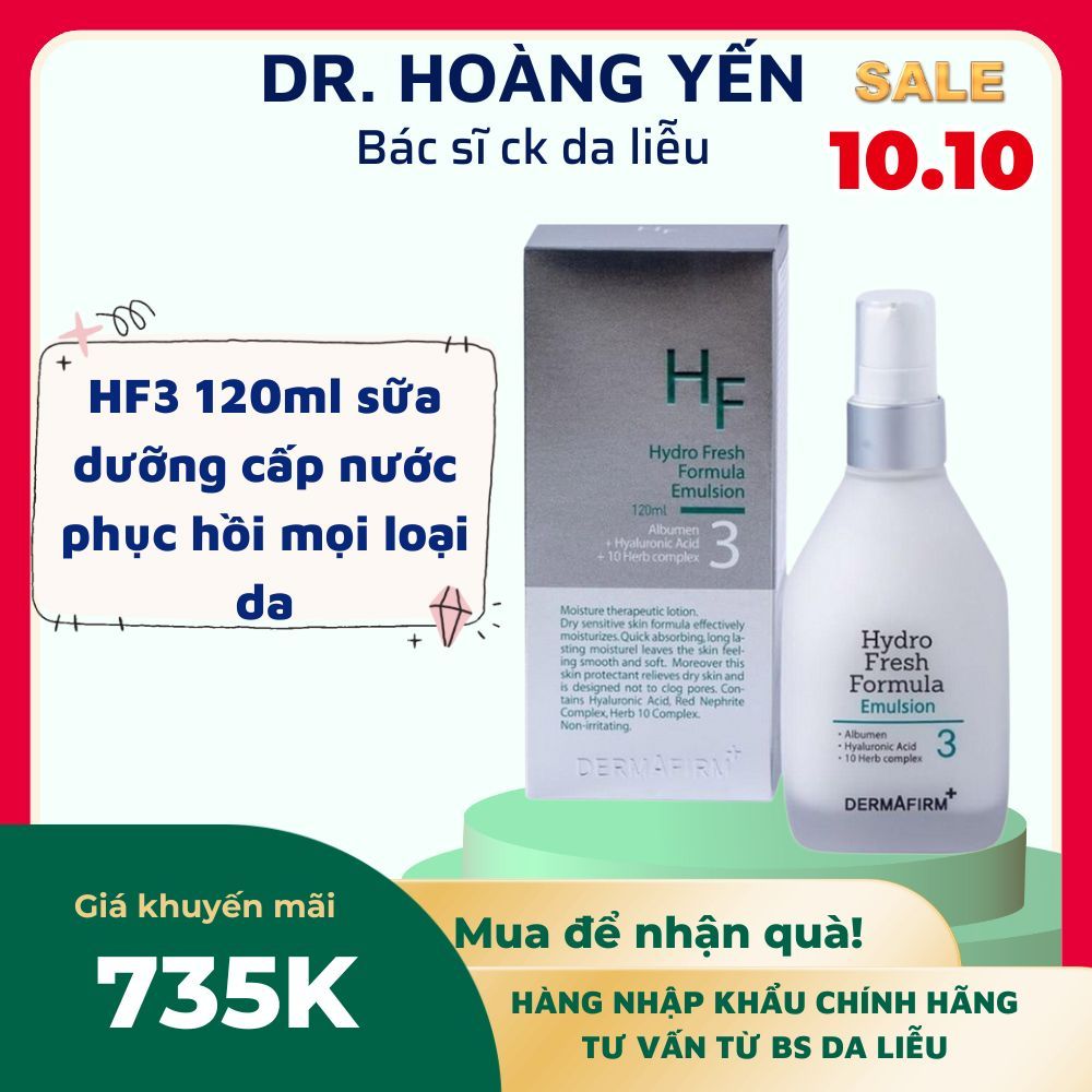 [NHẬP KHẨU CHÍNH HÃNG] Sữa Dưỡng Cấp Nước Dermafirm HF3 Hydro Fresh ...
