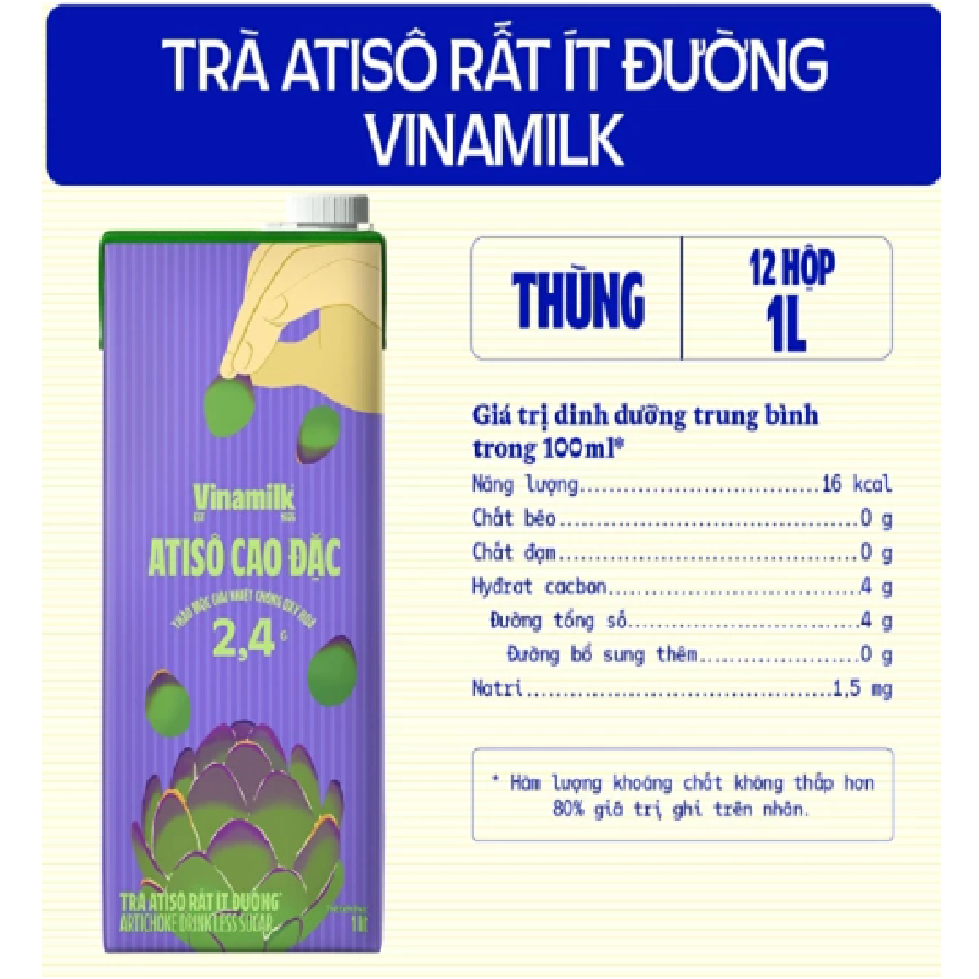 Combo 4 hộp Trà Atiso Vfresh hộp giấy 1 lít | Shopee Việt Nam
