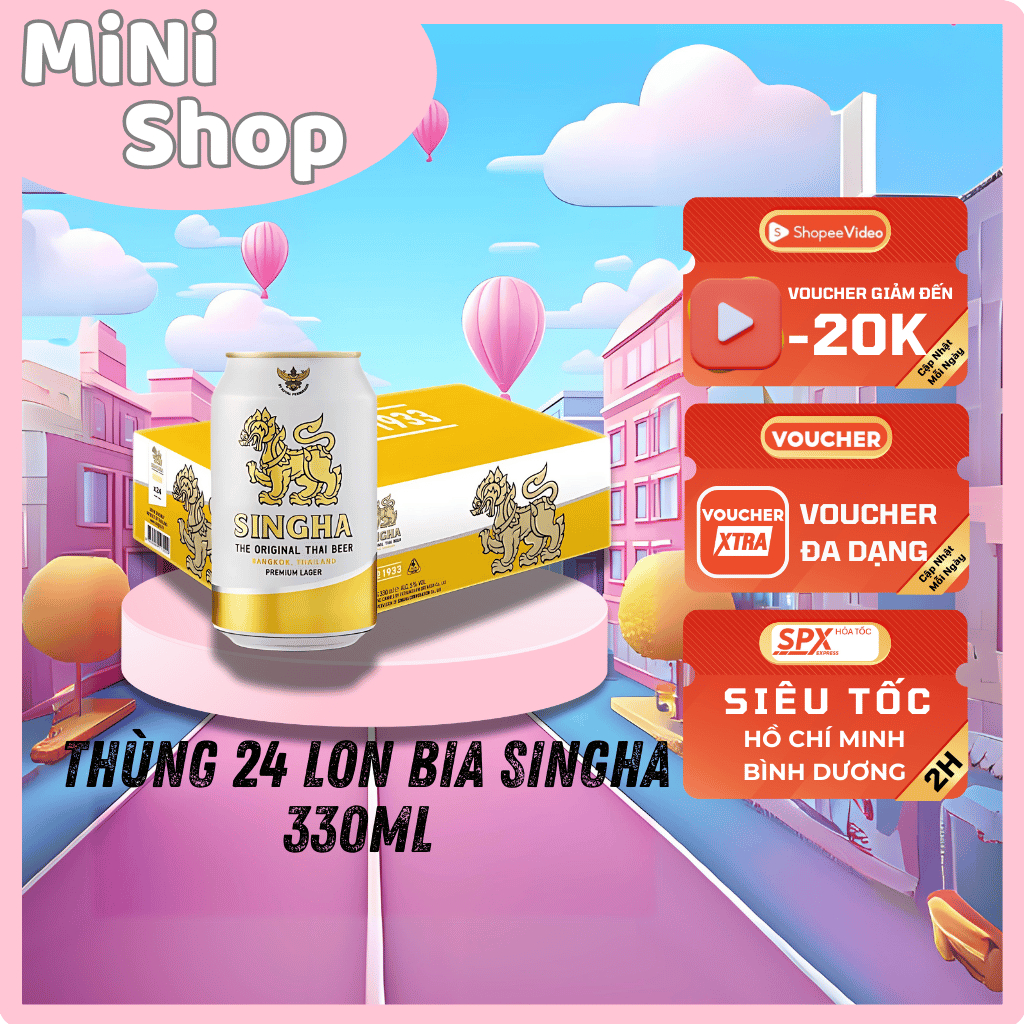 Bia Singha Cambodia Thùng 24lon*330ml | Shopee Việt Nam
