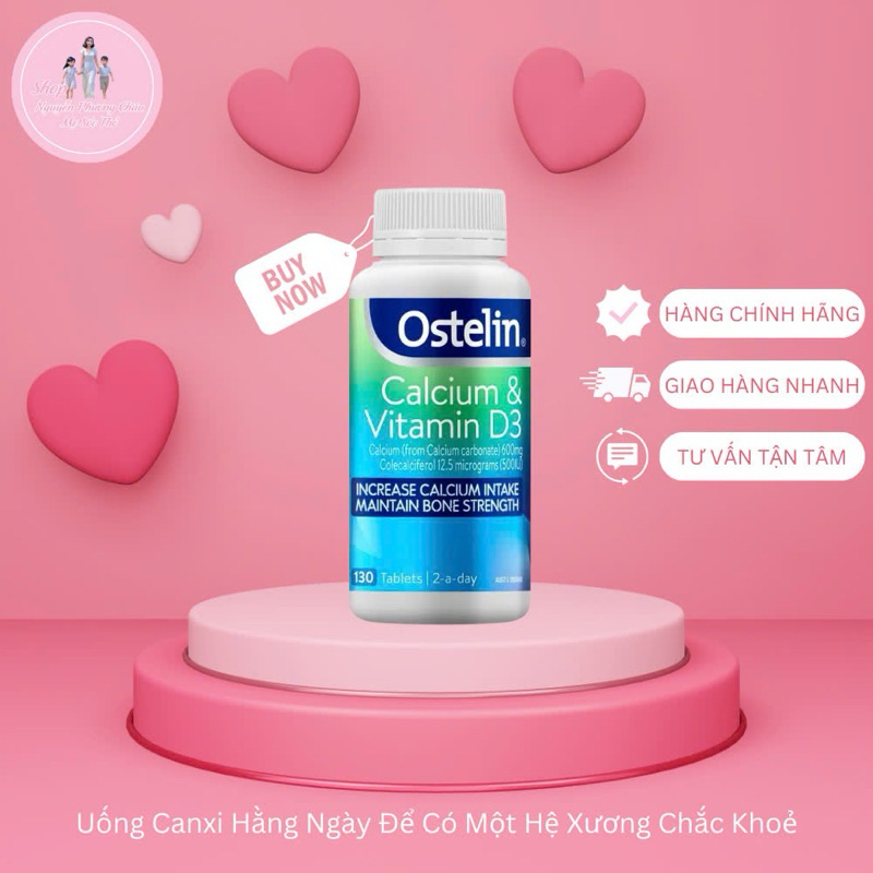 Viên Uống Calcium & Vitamin D3 Ostelin Bổ Sung Canxi Cho Người Lớn Và Bà Bầu 130viên | Shopee ...