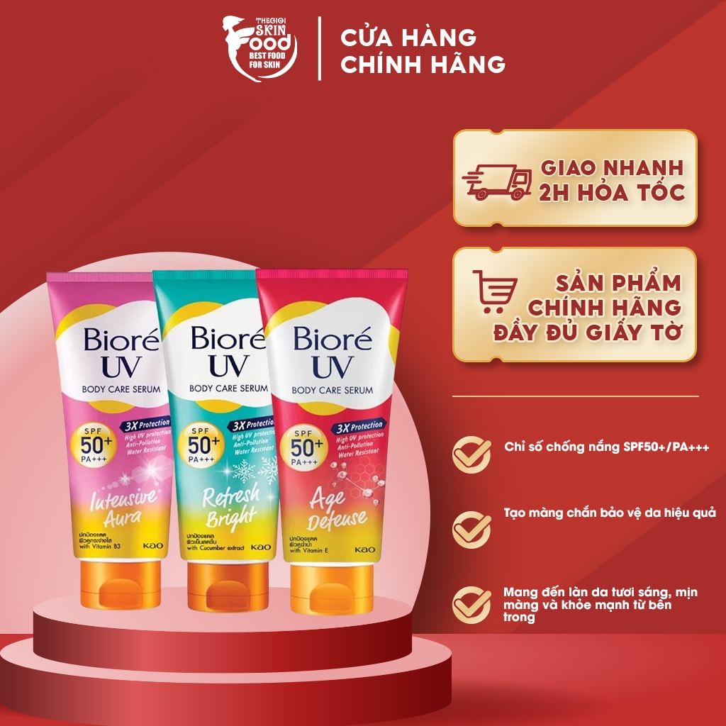 Tinh Chất Dưỡng Thể Chống Nắng, Kháng Bụi Bioré UV Anti-Pollution Body ...