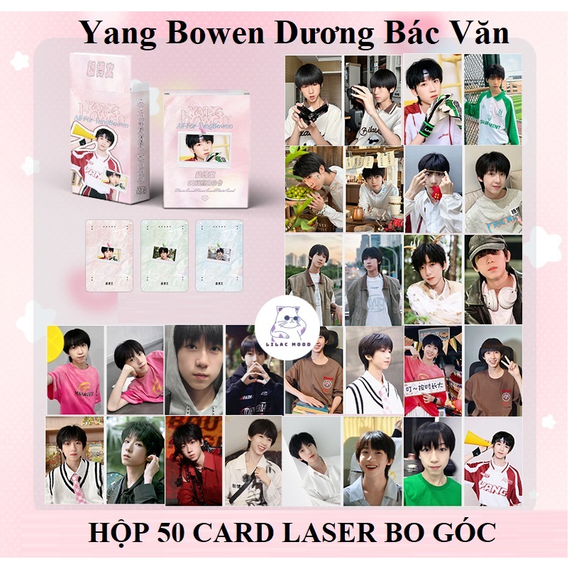 Dương Bác Văn - TF Gia tộc F4 | Hộp thẻ card laser 50 tấm F4 F3 2024 Lomo lomocard card laser bo ...