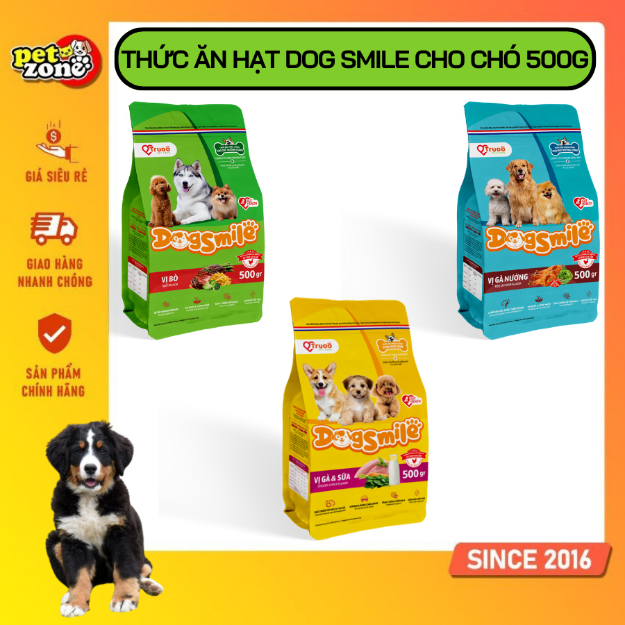 Thức ăn hạt cho cho Dog Smile 500g (Date xa - Đủ vị) - Thức ăn hạt cho ...