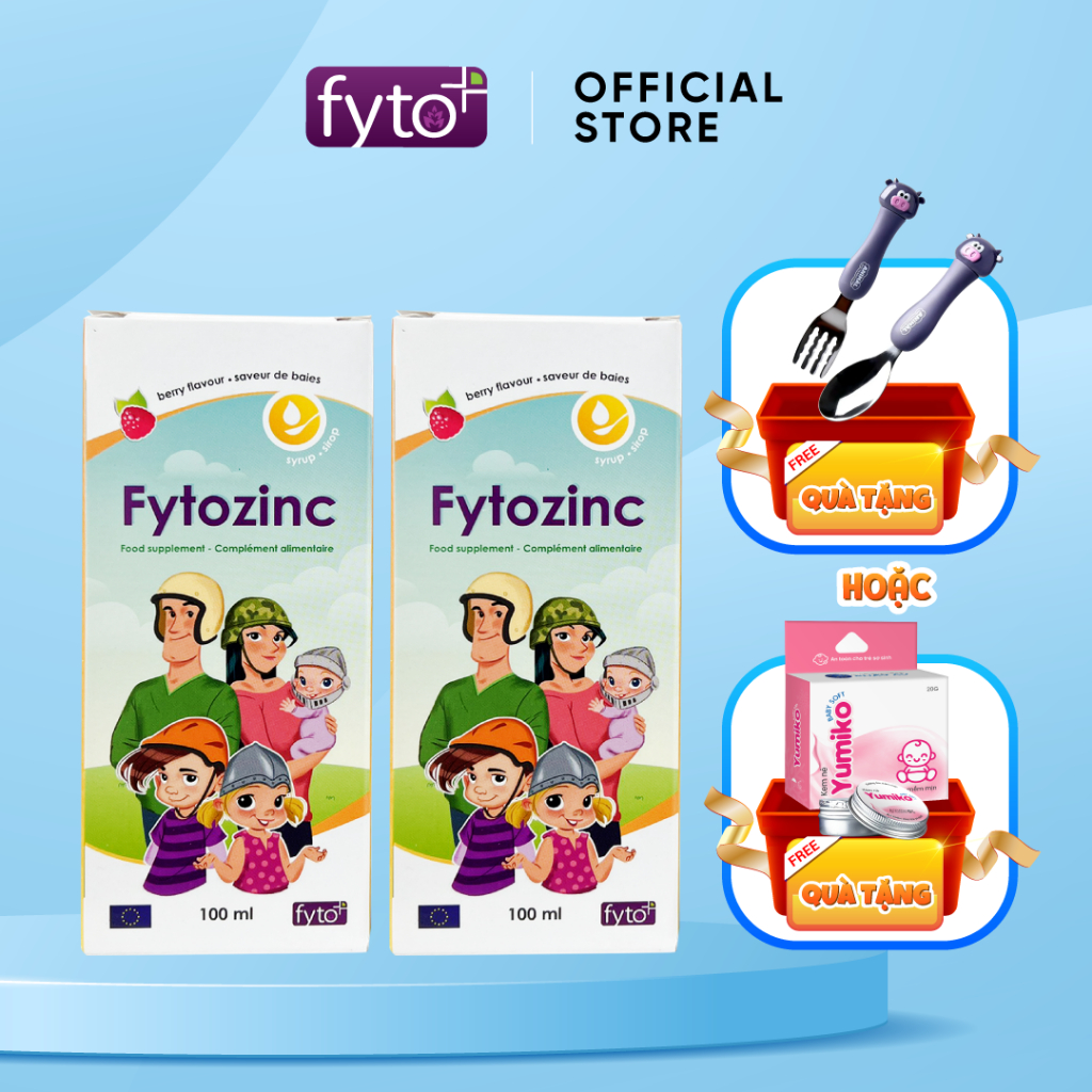 Combo 2 sản phẩm kẽm hữu cơ Fytozinc hỗ trợ tăng đề kháng giúp bé ăn ...