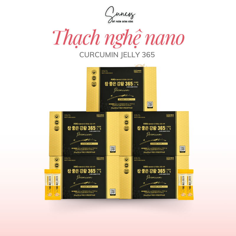 Thạch Collagen Nghệ Nano Curcumin 365 Premium - Vị Xoài 750g (30 Tuýp / Hộp) | Shopee Việt Nam