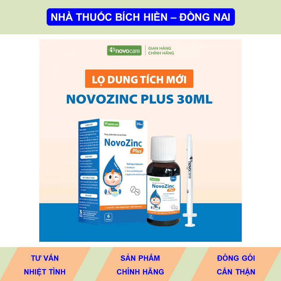 Novo ZinC Plus lọ 30ml dung dịch nhỏ giọt bổ sung kẽm và Lysin | Shopee ...