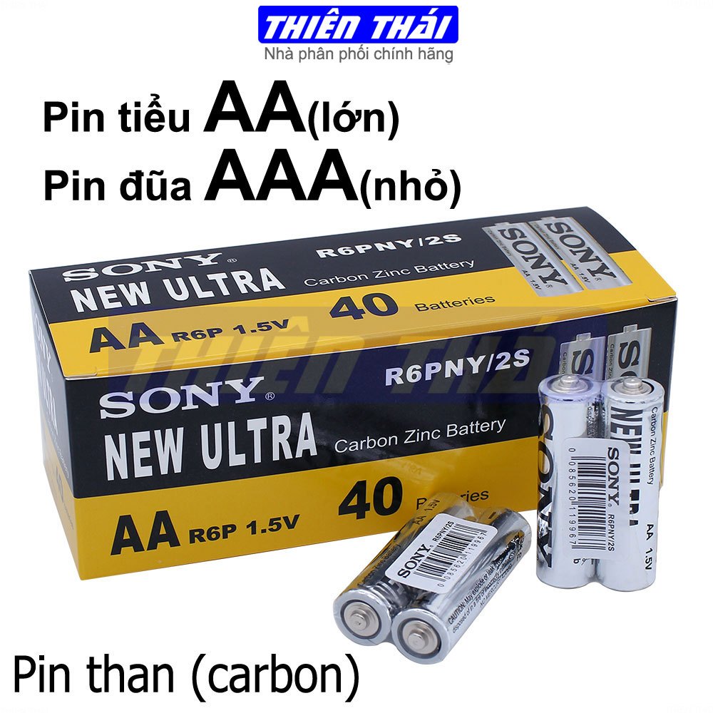 Hộp 40viên Pin Sony New Ultra AA,AAA 1.5V R03,R6,pin tiểu, pin đũa,pin carbon,Chất lượng cao ...