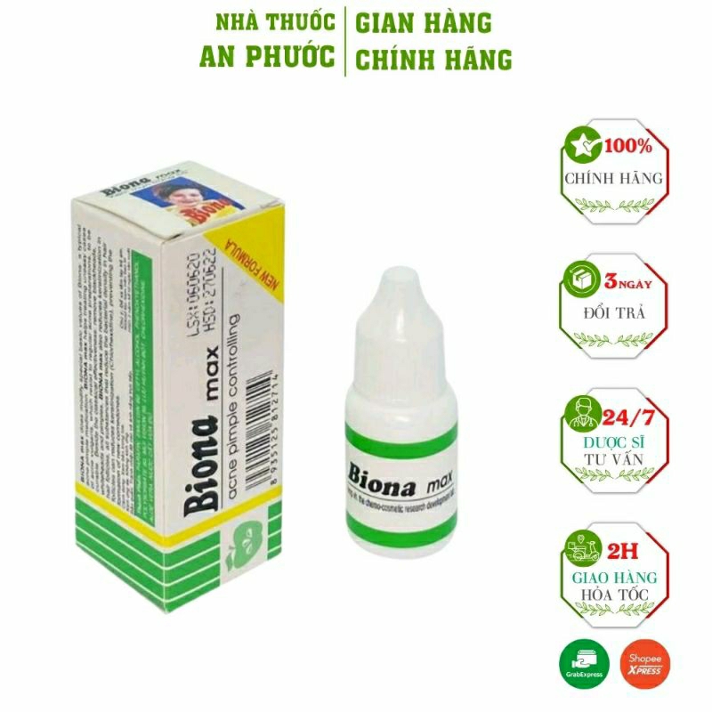 Bôi Ngoài Da BIONA MAX ⚡ CAM KẾT CHÍNH HÃNG ⚡ Kem mụn trứng cá, ngăn ...
