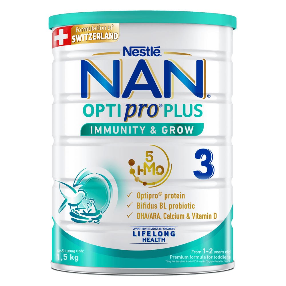 Sữa Bột Nestlé NAN OPTIPRO PLUS 3 HMO Lon 1.5kg | Shopee Việt Nam