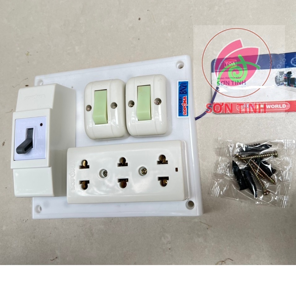 Bảng điện nổi SOPOKA BN21 3 ổ cắm, 2 công tắc,1 cầu giao | Shopee Việt Nam