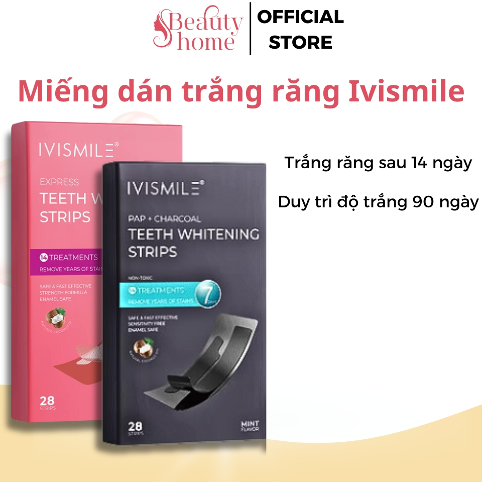 Miếng Dán Trắng Răng IVISMILE Tẩy Trắng An Toàn Hiệu Quả Phù Hợp Mọi Loại Răng Hộp 14 gói ...