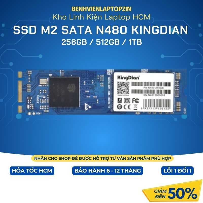 Ổ Cứng SSD N480 Cho Laptop, PC, SSD Kingdian N480 2 Khe - 256GB/512GB ...