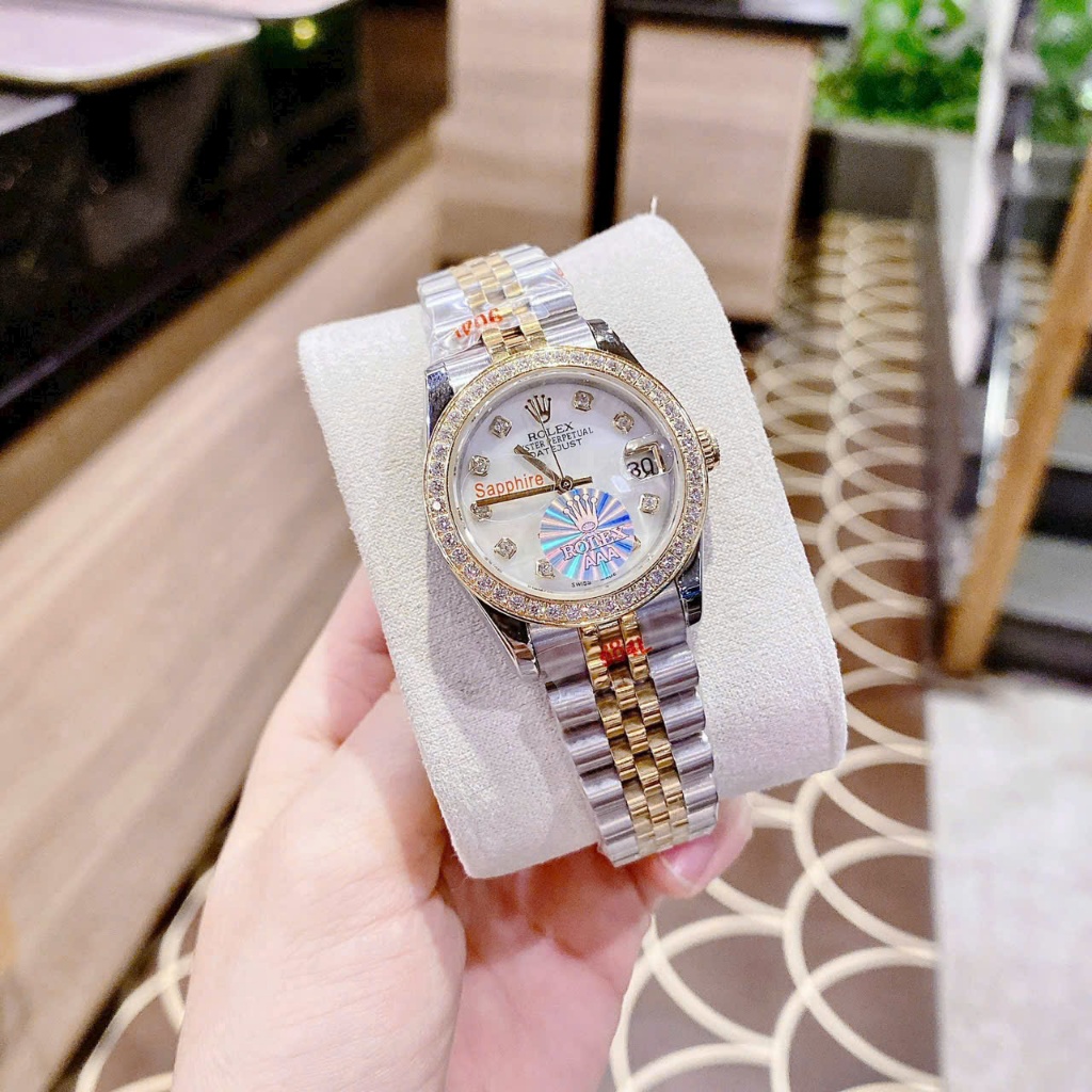 Đồng hồ nữ thời trang Luxury Rolex thiết kế sang trọng mặt nhỏ xinh đủ ...