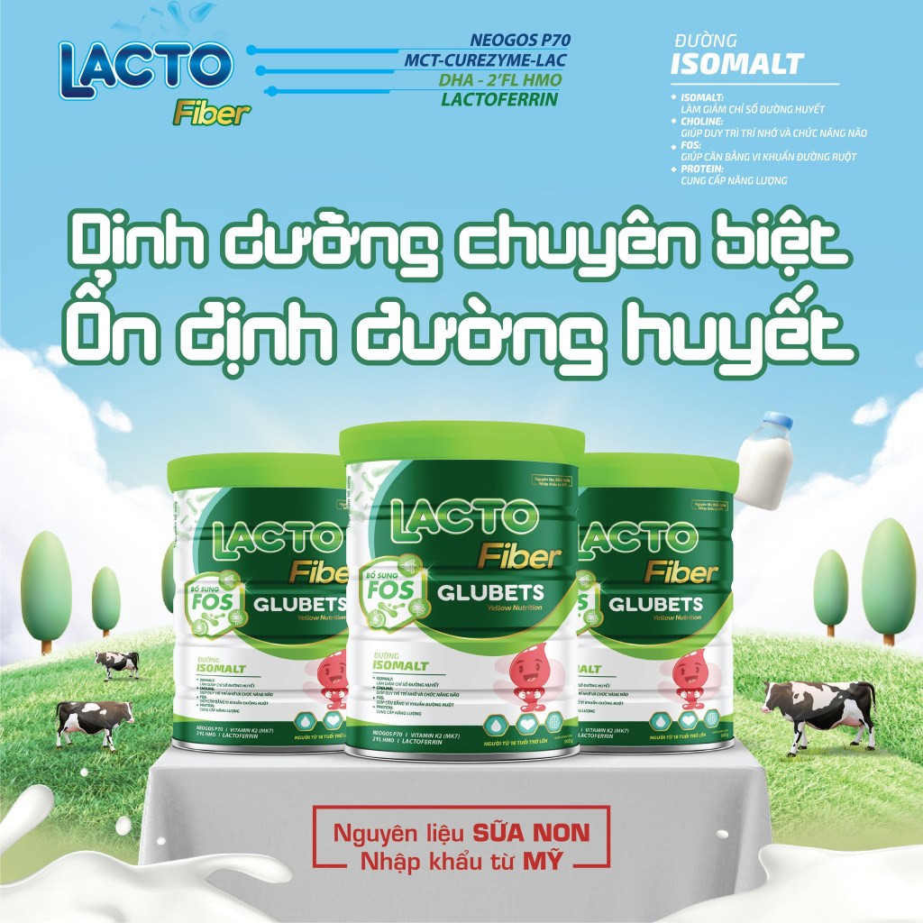 Lacto Fiber Glubets 900g- Sữa cho người tiểu đường | Shopee Việt Nam