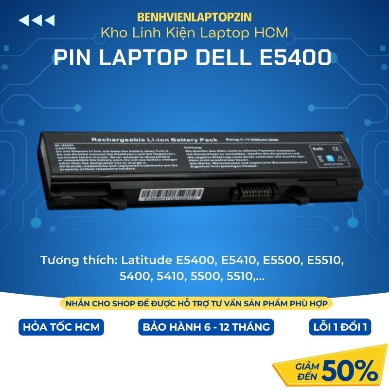Pin Laptop Dell Latitude E5400 E5410 E5500 E5510 5400 5410 5500 5510 Hàng mới 100% - BẢO HÀNH ...