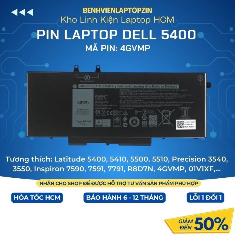 Pin Laptop Dell Latitude 5400 5410 5500 5510 Precision 3540 3550 ...