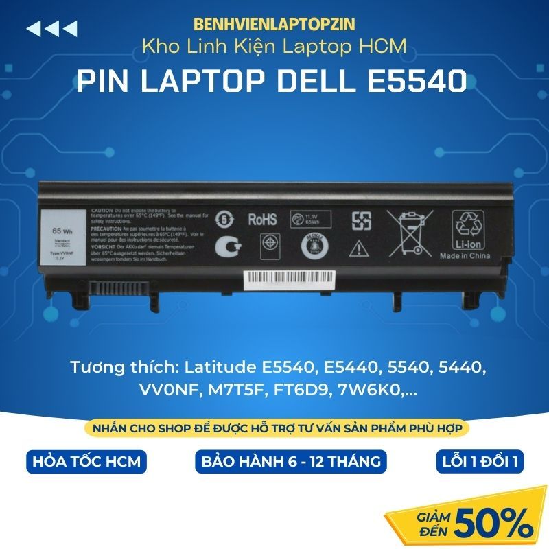 Pin Dell latitude E5540 E5440 5540 5440 VV0NF M7T5F FT6D9 7W6K0 mới 100 ...