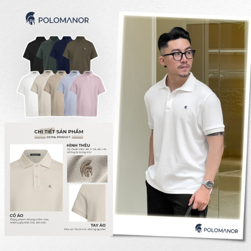 Áo polo nam BASIC SYMBOL vải cá sấu cotton interlock xuất xịn, thanh lịch, sang trọng ...