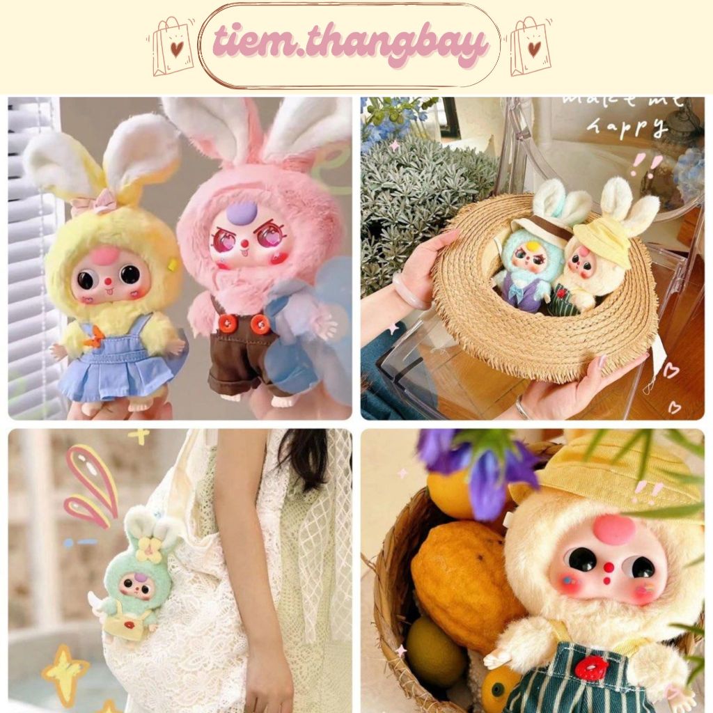 (Đọc kĩ mô tả) (CÓ SẴN) HỘP MÙ - BLIND BOX BABY THREE RABBIT MACARON ...