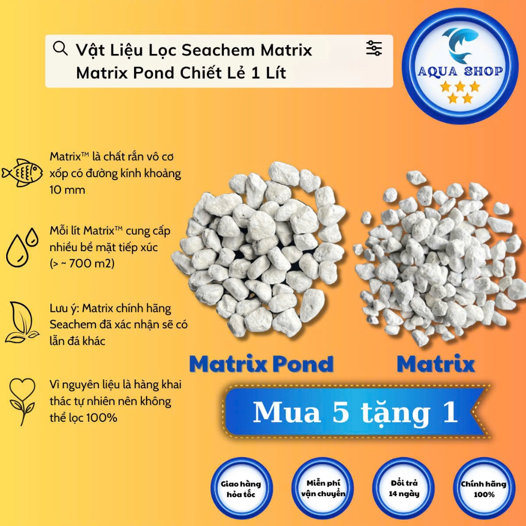 Vật Liệu Lọc Seachem Matrix / Matrix Pond Chiết Lẻ 1 Lít | Shopee Việt Nam