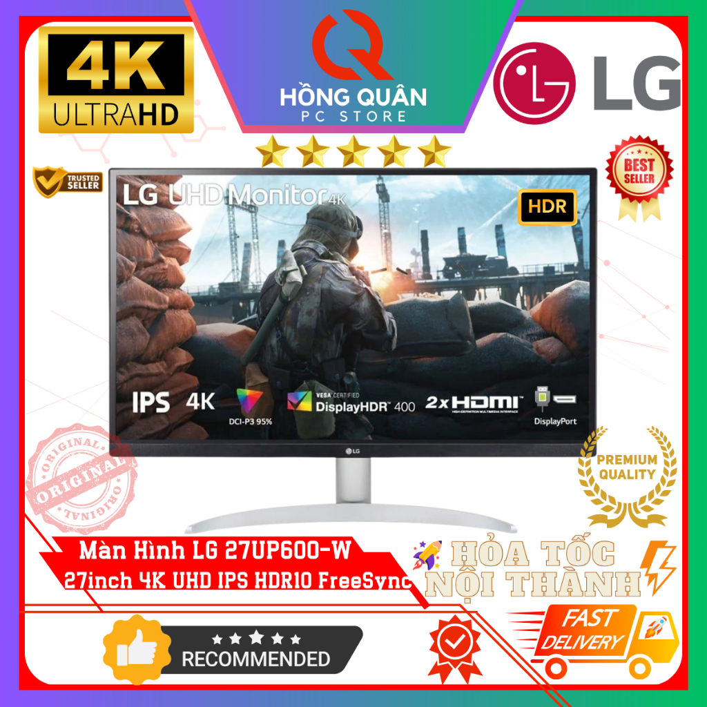 Màn Hình LG 27UP600-W 27inch 4K UHD IPS VESA DisplayHDR™ 400 FreeSync New - Hàng Chính Hãng Bảo ...