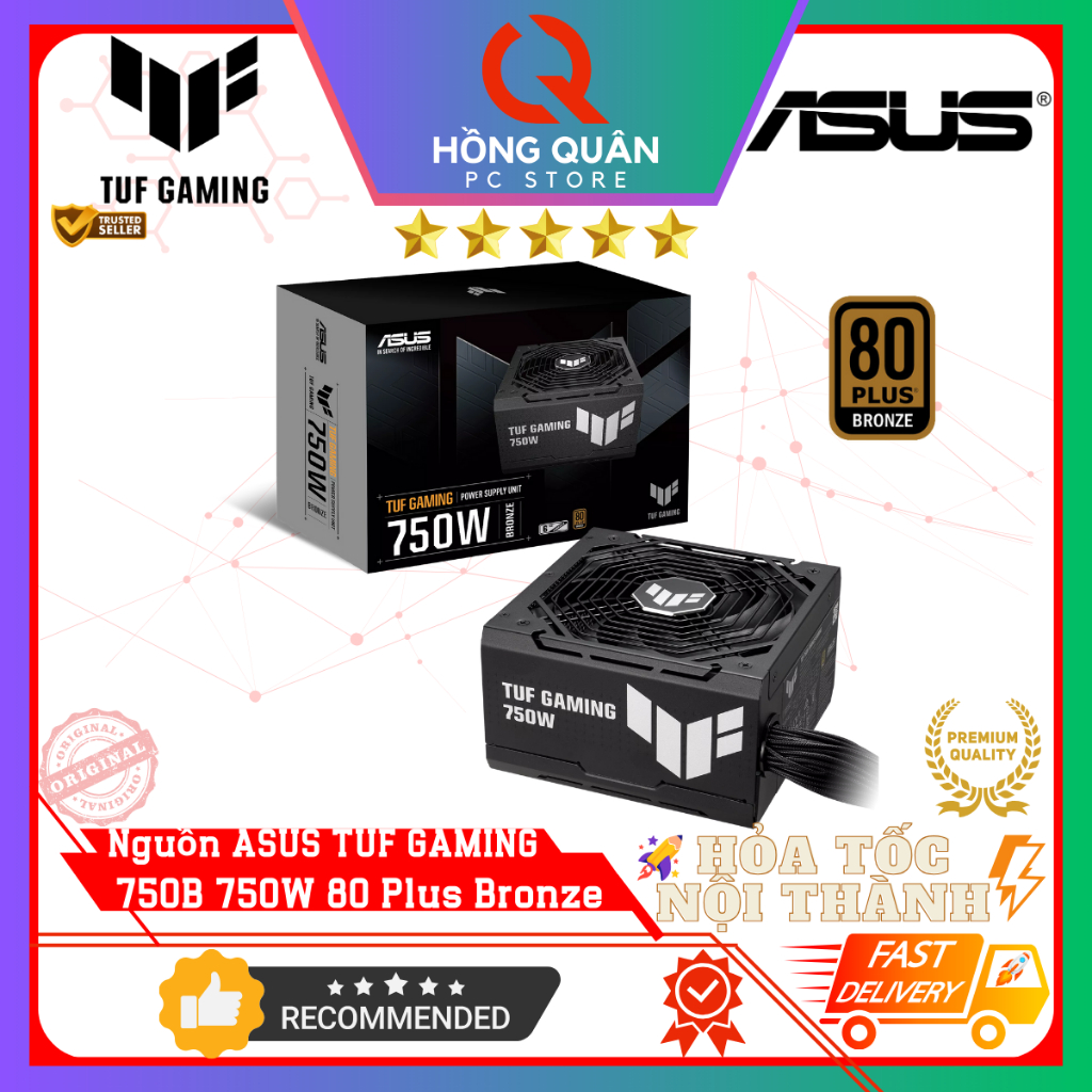 Nguồn Máy Tính ASUS TUF GAMING 750B 750w 80 Plus Bronze mới New - Hàng Chính Hãng Bảo Hành 6 Năm ...