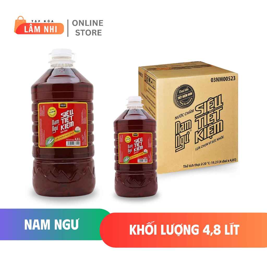 Nước Mắm Nam Ngư Siêu Tiết Kiệm Bình (4.8L/Chai lớn) - Cá cơm tươi nguyên chất | Shopee Việt Nam