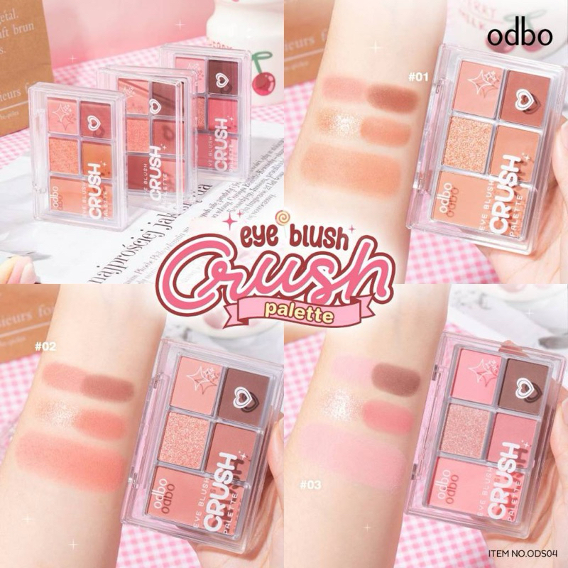 [Odbo] Bảng Phấn Mắt Kết Hợp Má Hồng Odbo Eye Blush Crush | Shopee Việt Nam