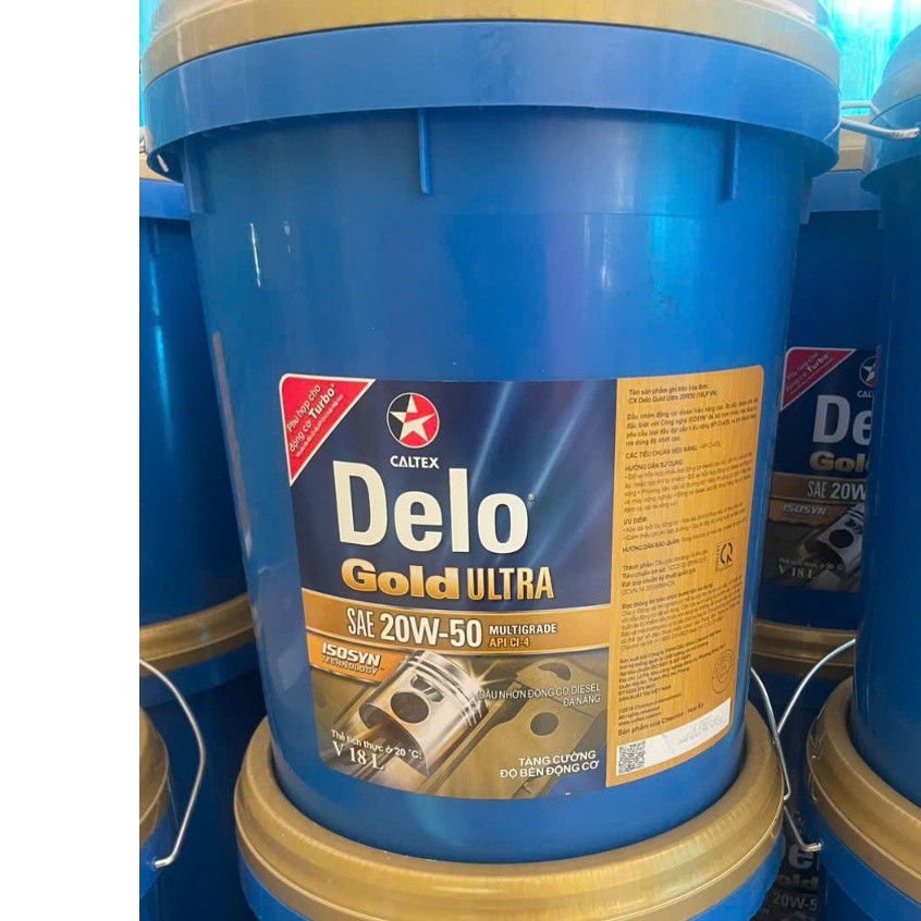 18 lít - Caltex Delo 40/50 - Thương hiệu từ Mỹ, dùng cho động cơ máy ...