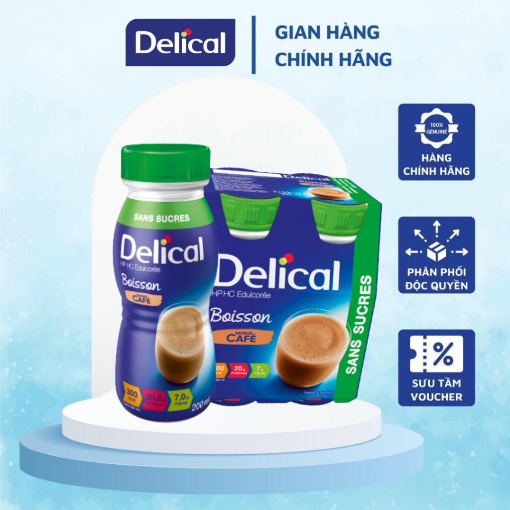 Sữa dinh dưỡng Delical 20g protein vị cafe. Dành cho người ung thư ...